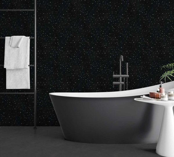 Neptune 1000 Mega Black Sparkle Wall Panel (1Mtr) | Wall and Ceiling Panels