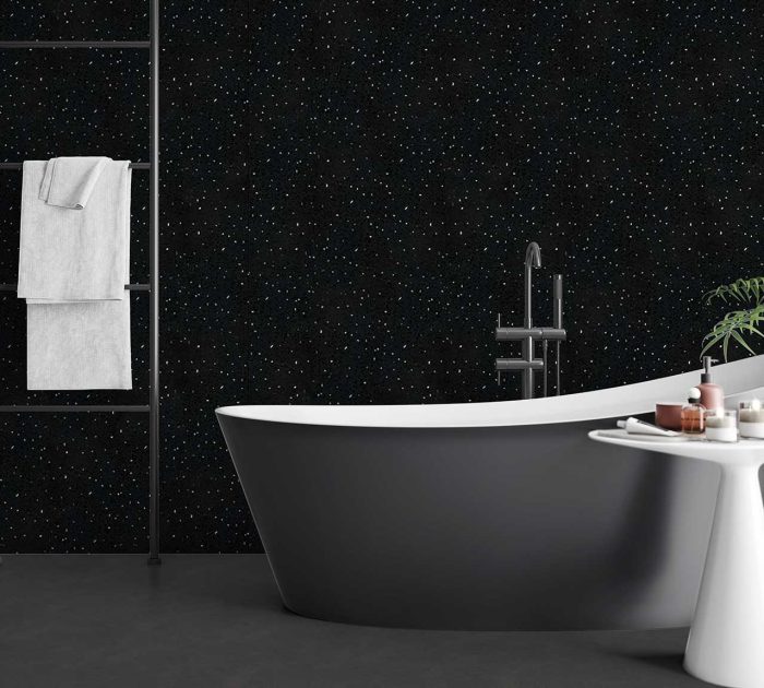 Neptune 1000 Mega Black Sparkle Wall Panel (1Mtr) | Wall and Ceiling Panels
