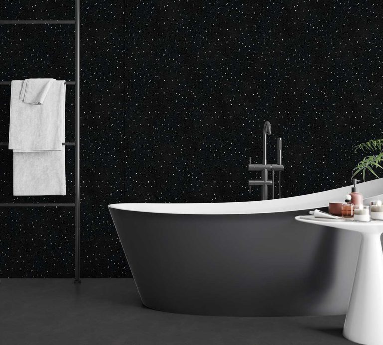 Neptune 1000 Mega Black Sparkle Wall Panel (1Mtr) | Wall and Ceiling Panels